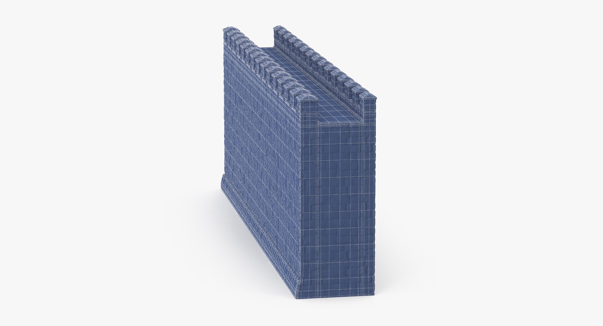 3d model wall section 01