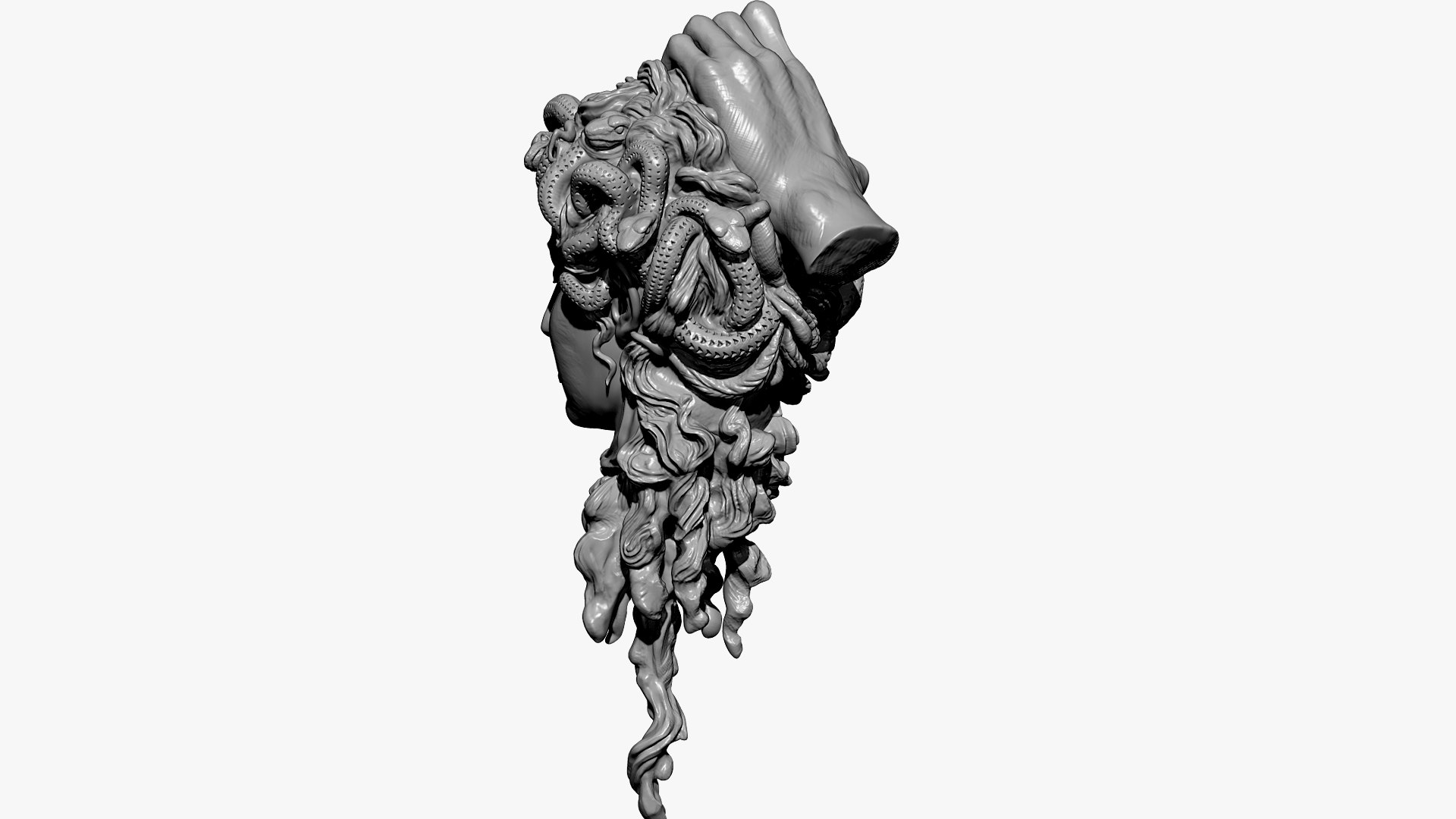 Medusa Head Bust 3D Model - TurboSquid 1717604