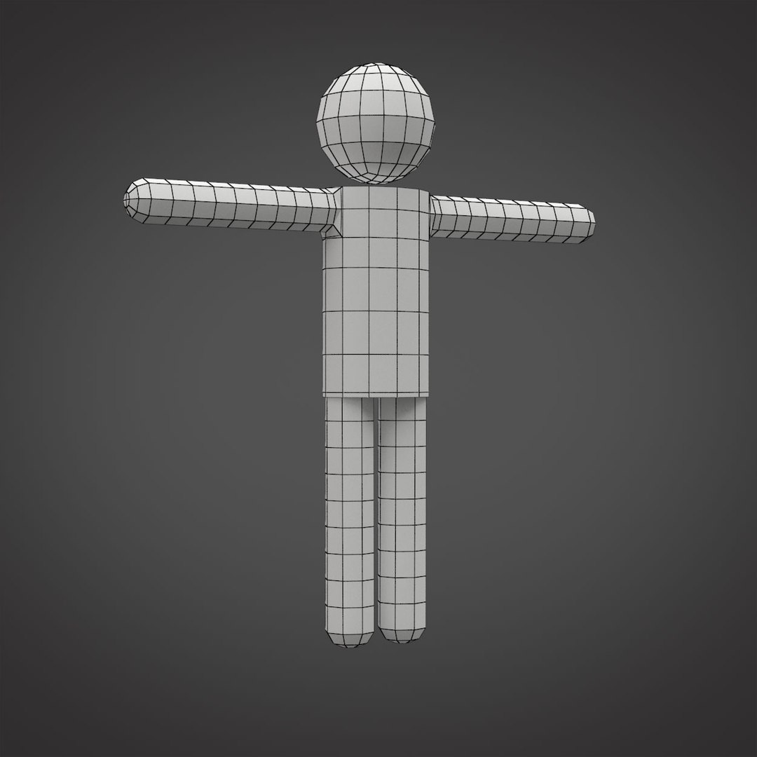 Stickman stickgirl model - TurboSquid 1511517