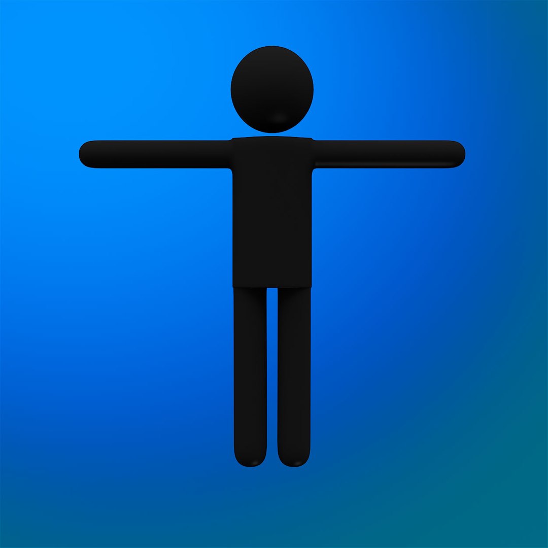 Stickman stickgirl model - TurboSquid 1511517