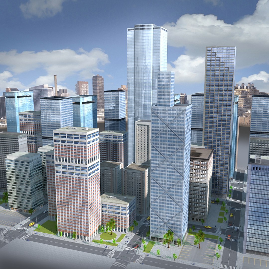 3d Model City Building New York