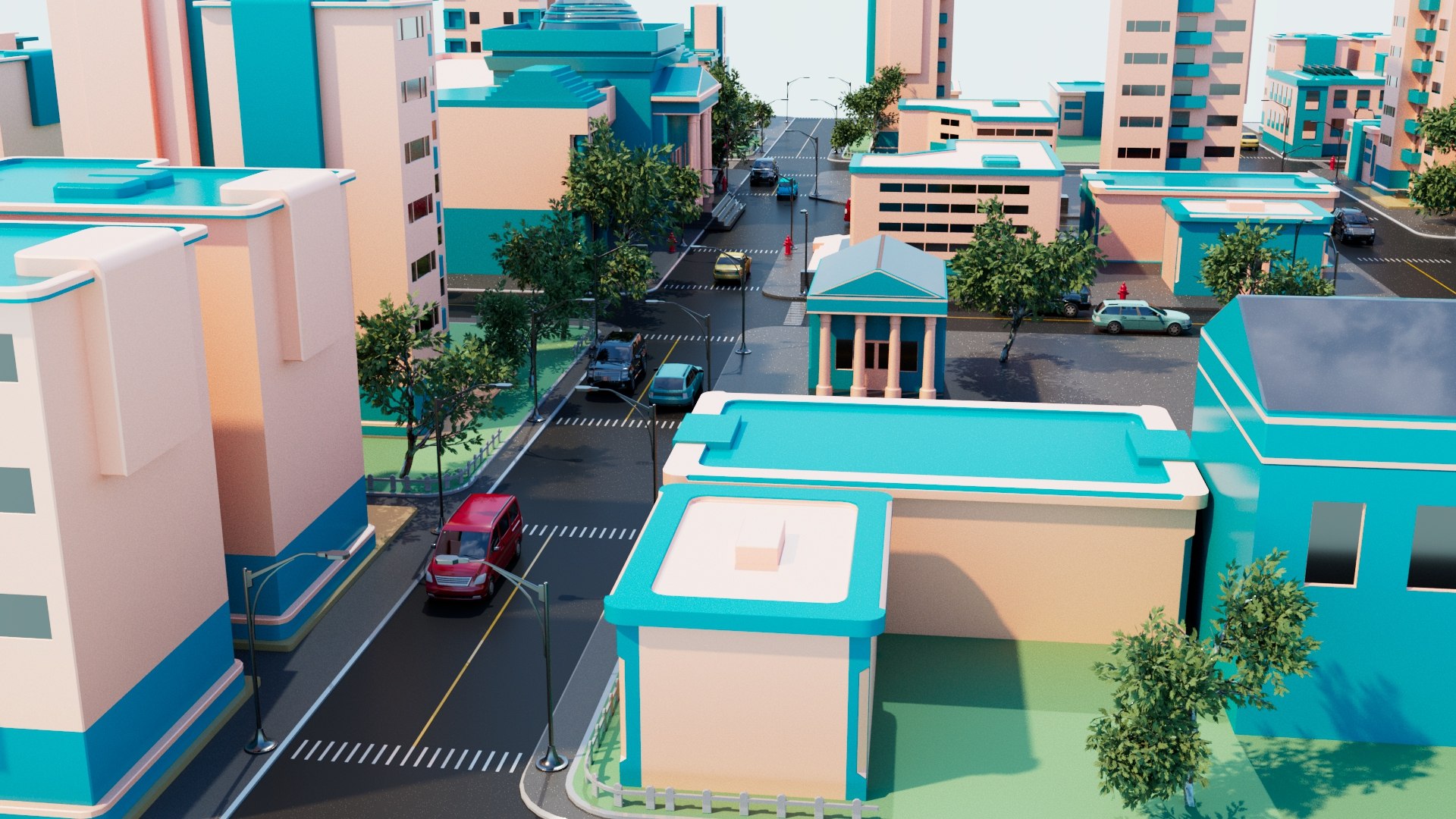 3D Lowpoly City Model - TurboSquid 2048853