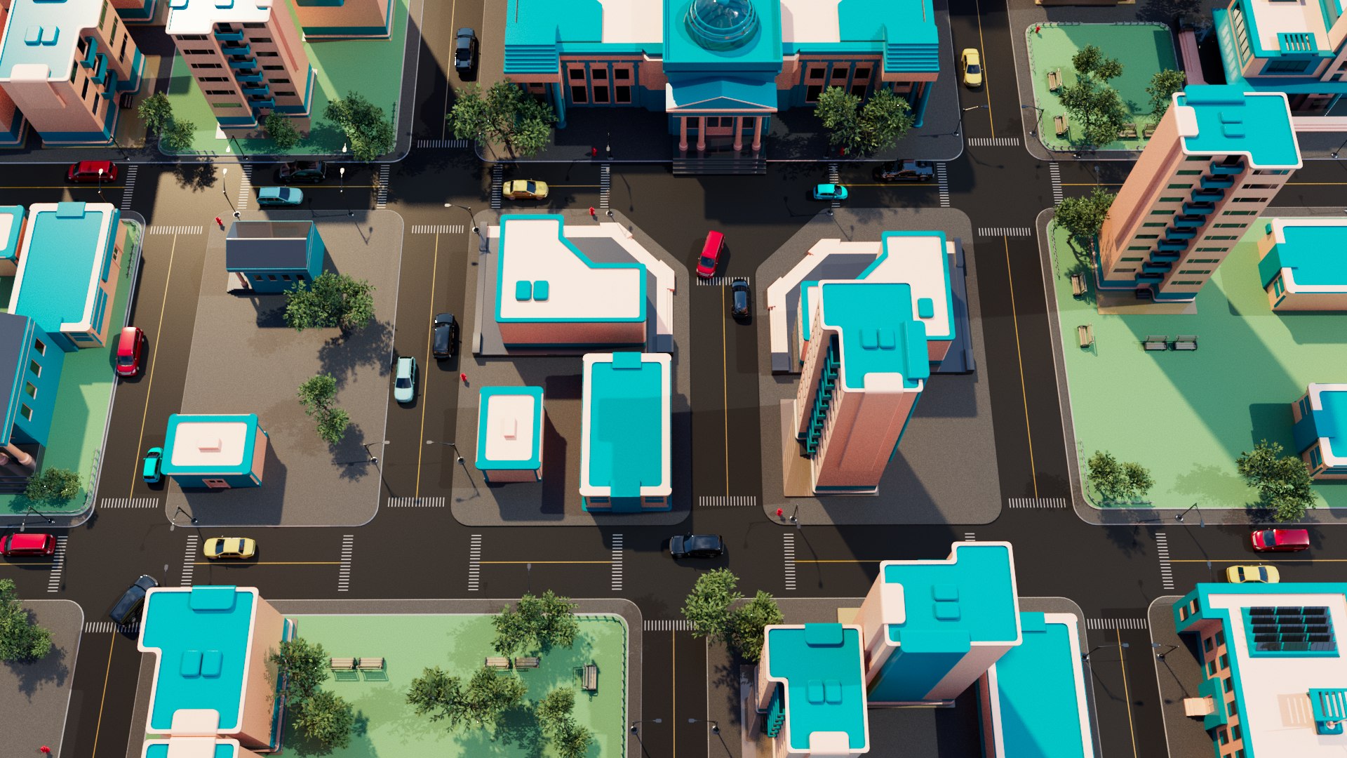 3D Lowpoly City Model - TurboSquid 2048853