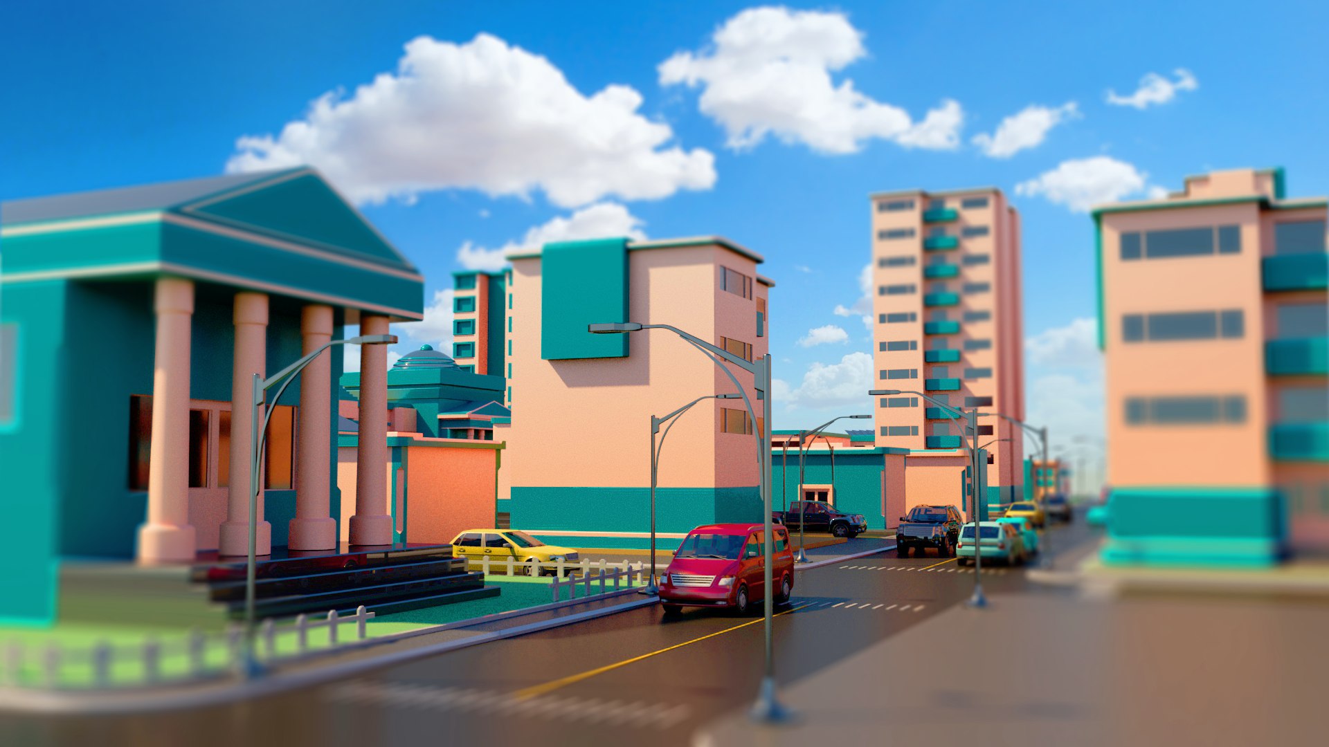 3D Lowpoly City Model - TurboSquid 2048853