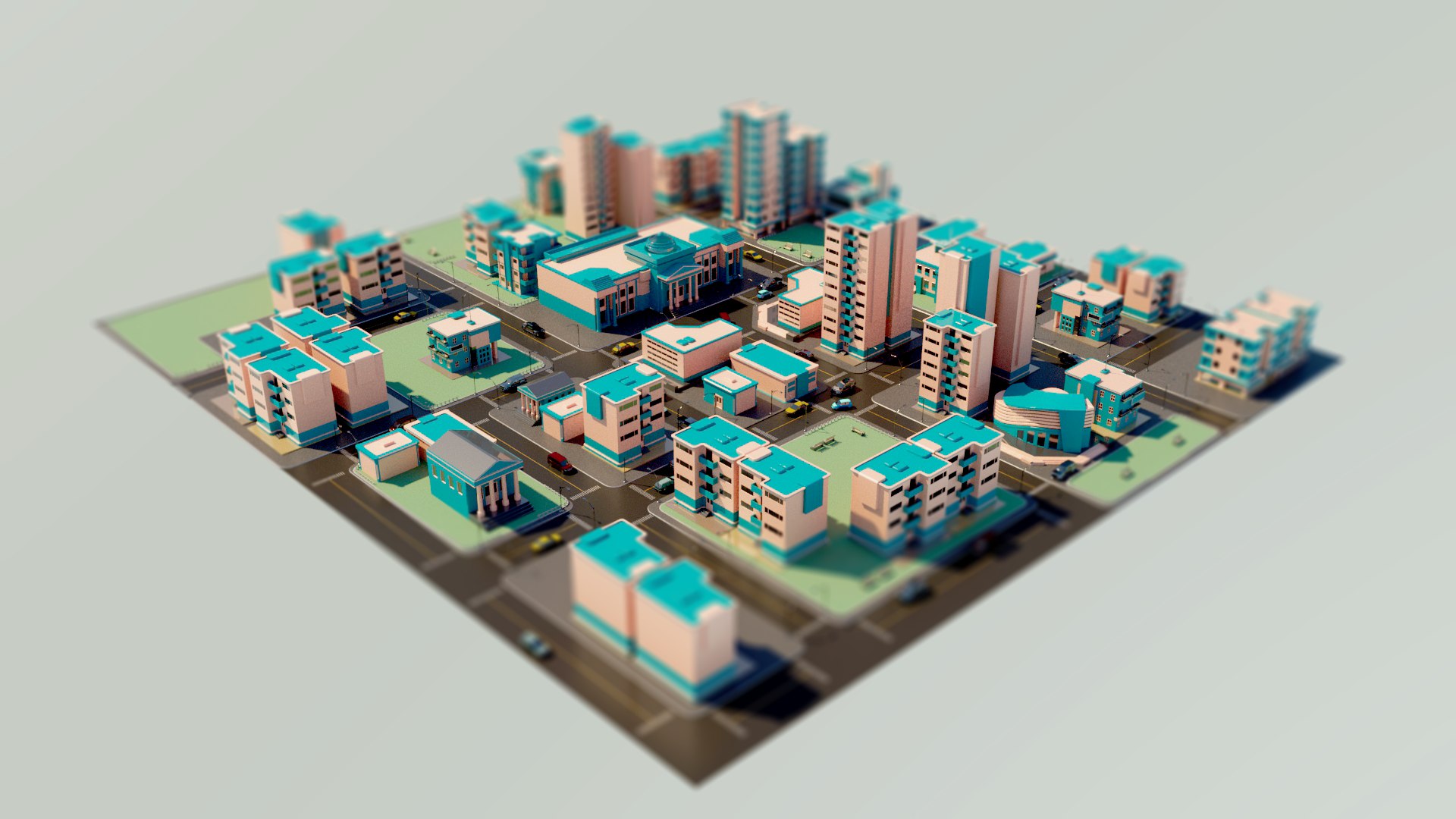 3D Lowpoly City Model - TurboSquid 2048853