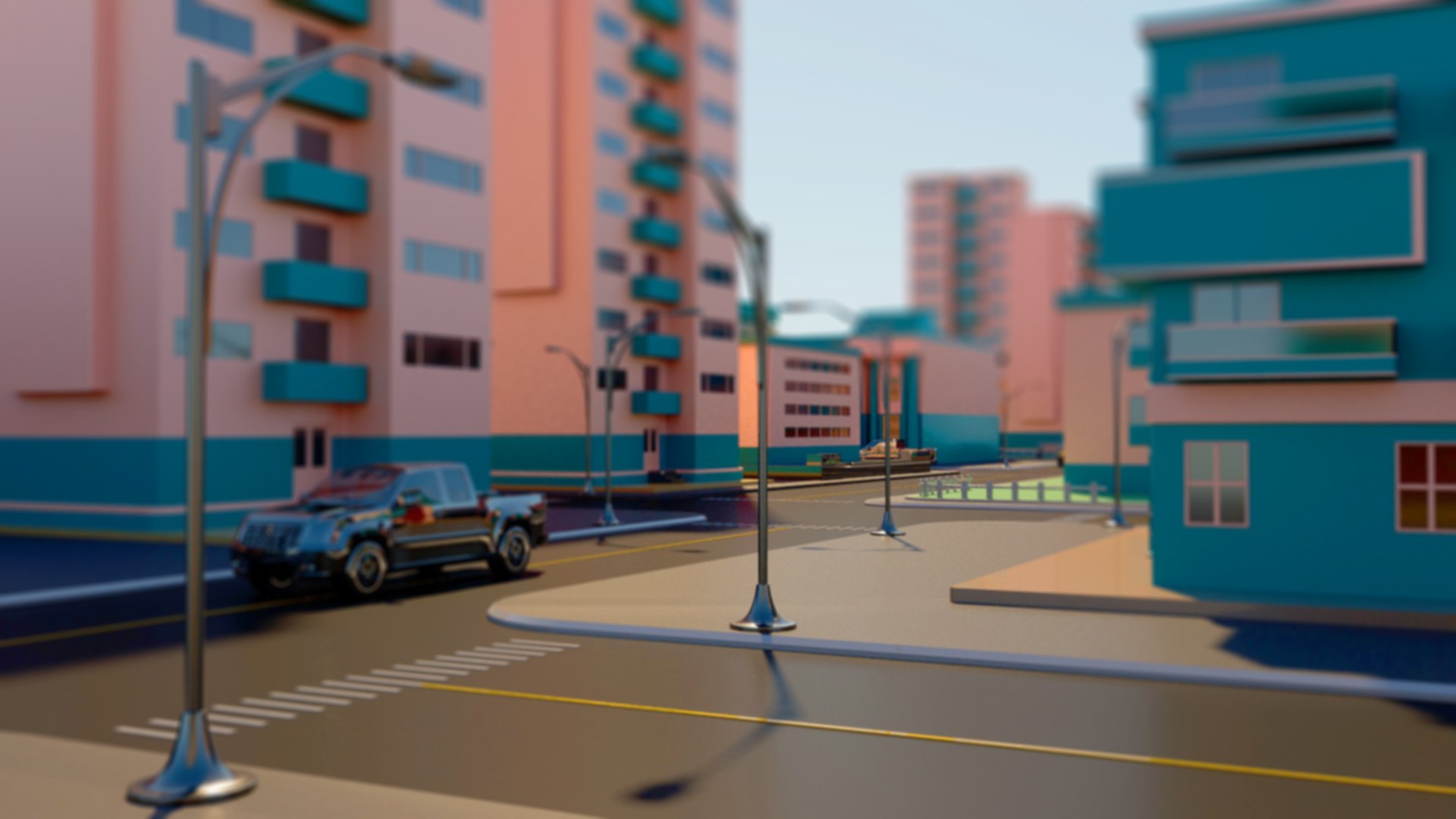 3D Lowpoly City Model - TurboSquid 2048853