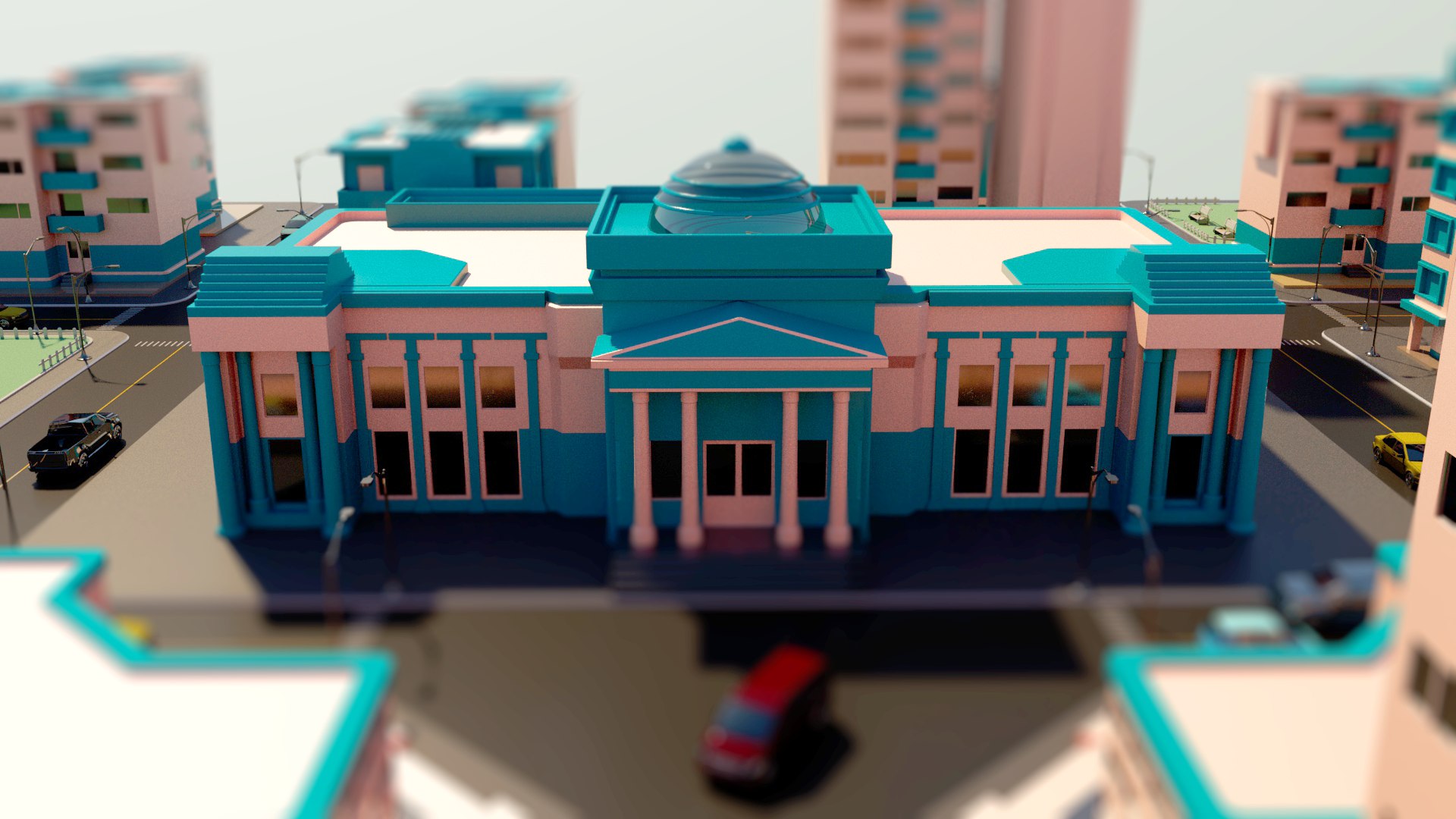 3D Lowpoly City Model - TurboSquid 2048853
