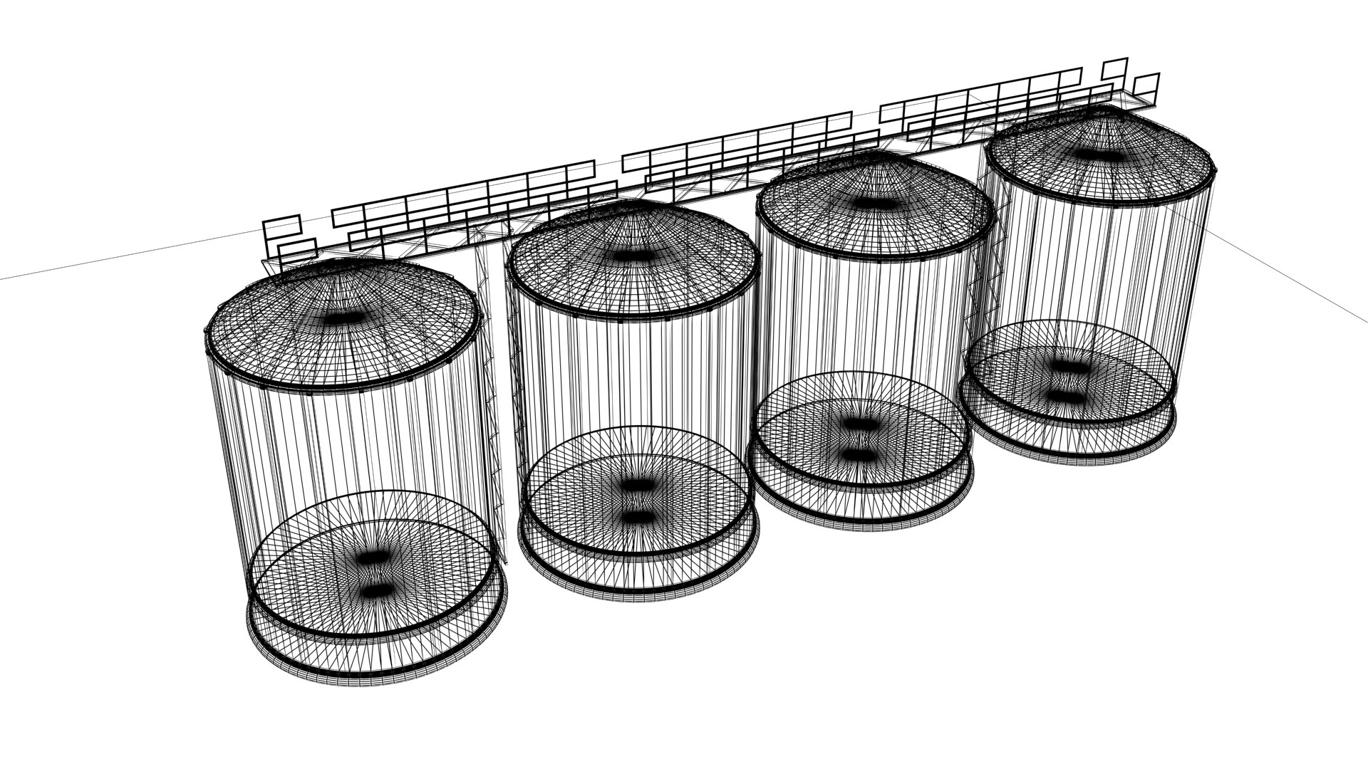 3D Steel Grain Silos - TurboSquid 2053975