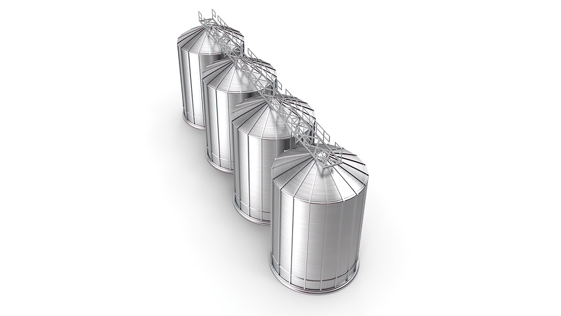 3D Steel Grain Silos - TurboSquid 2053975