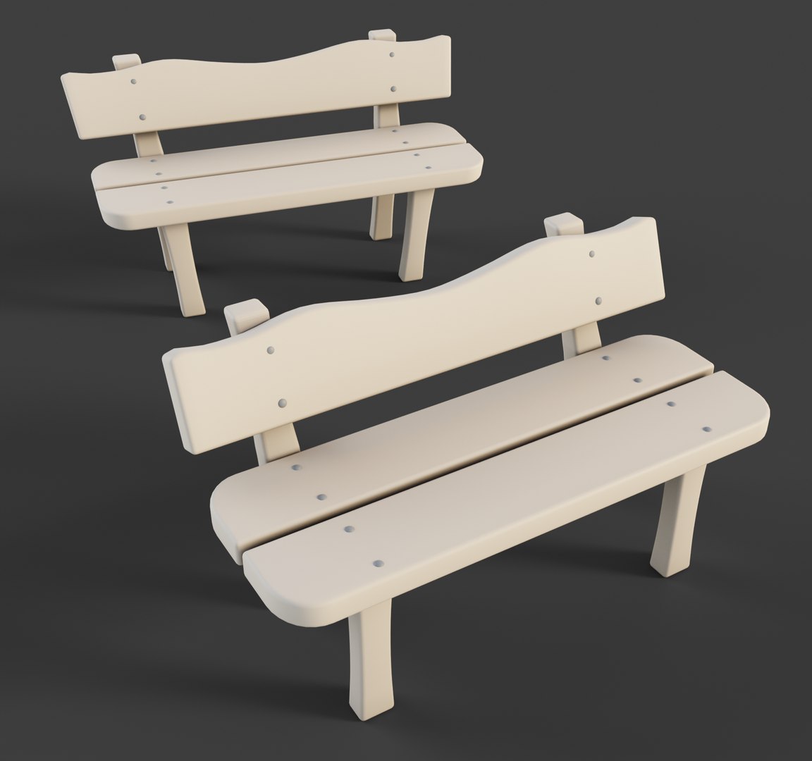 Cartoon Bench 5 3D Model - TurboSquid 2029496
