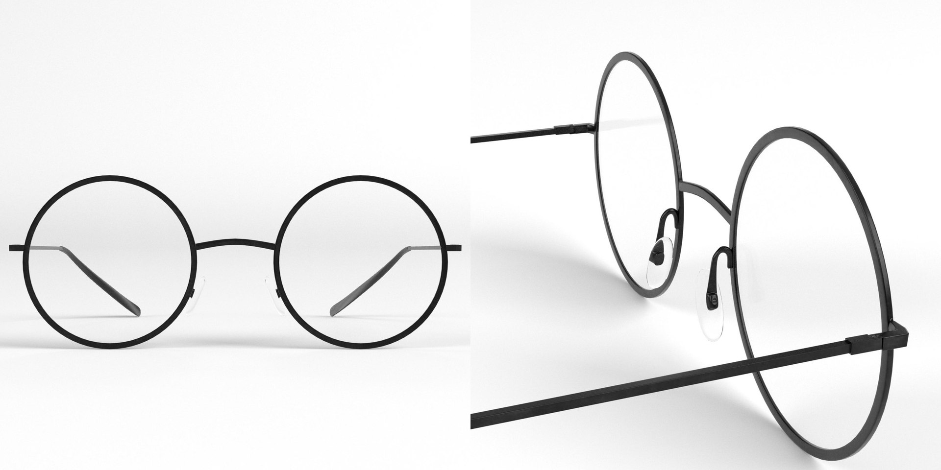 Glasses Round 3D Model - TurboSquid 1949181