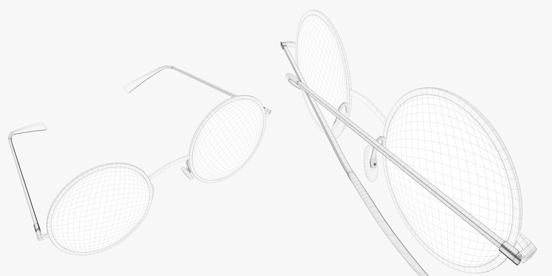 Glasses Round 3D Model - TurboSquid 1949181