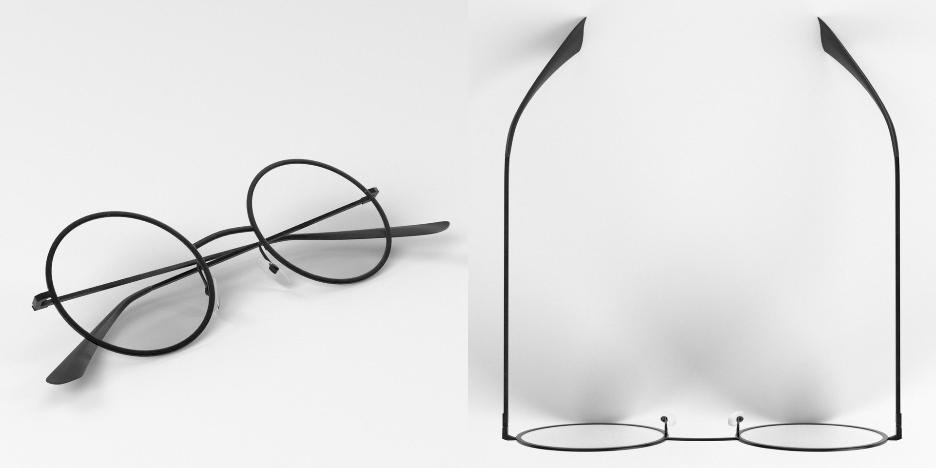 Glasses Round 3D Model - TurboSquid 1949181