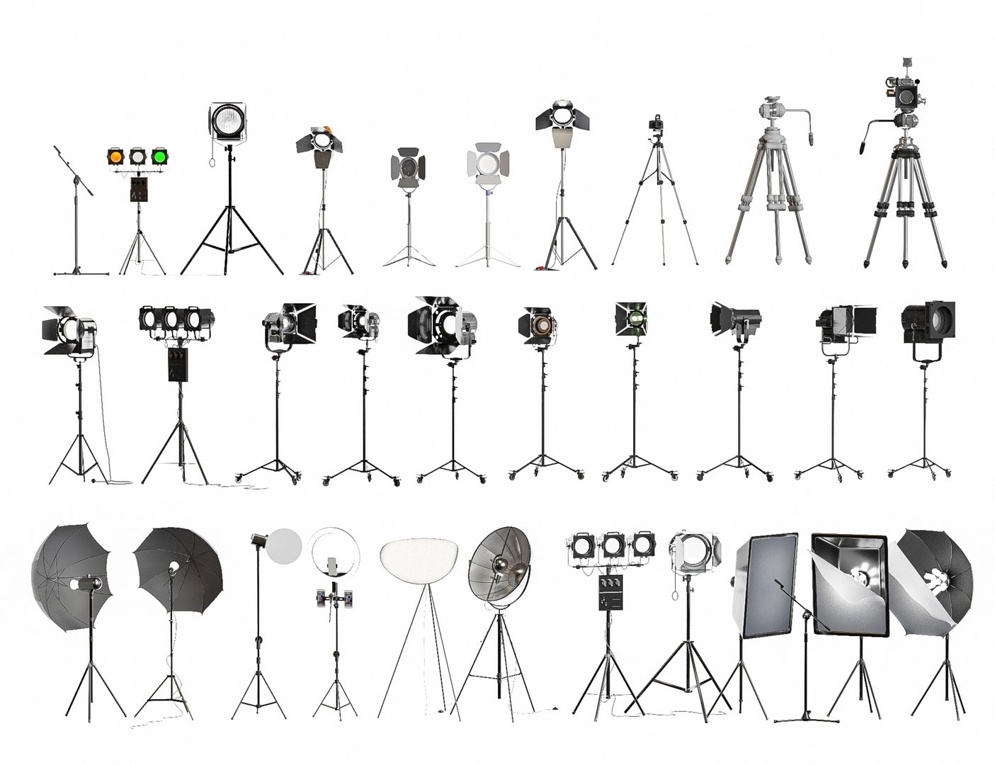 3D Model Studio Lighting Photography Light Photo Studio Light ...