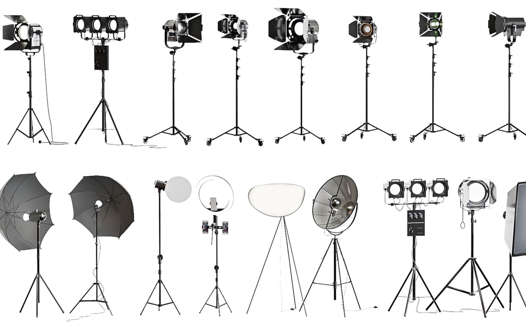 3D Model Studio Lighting Photography Light Photo Studio Light ...
