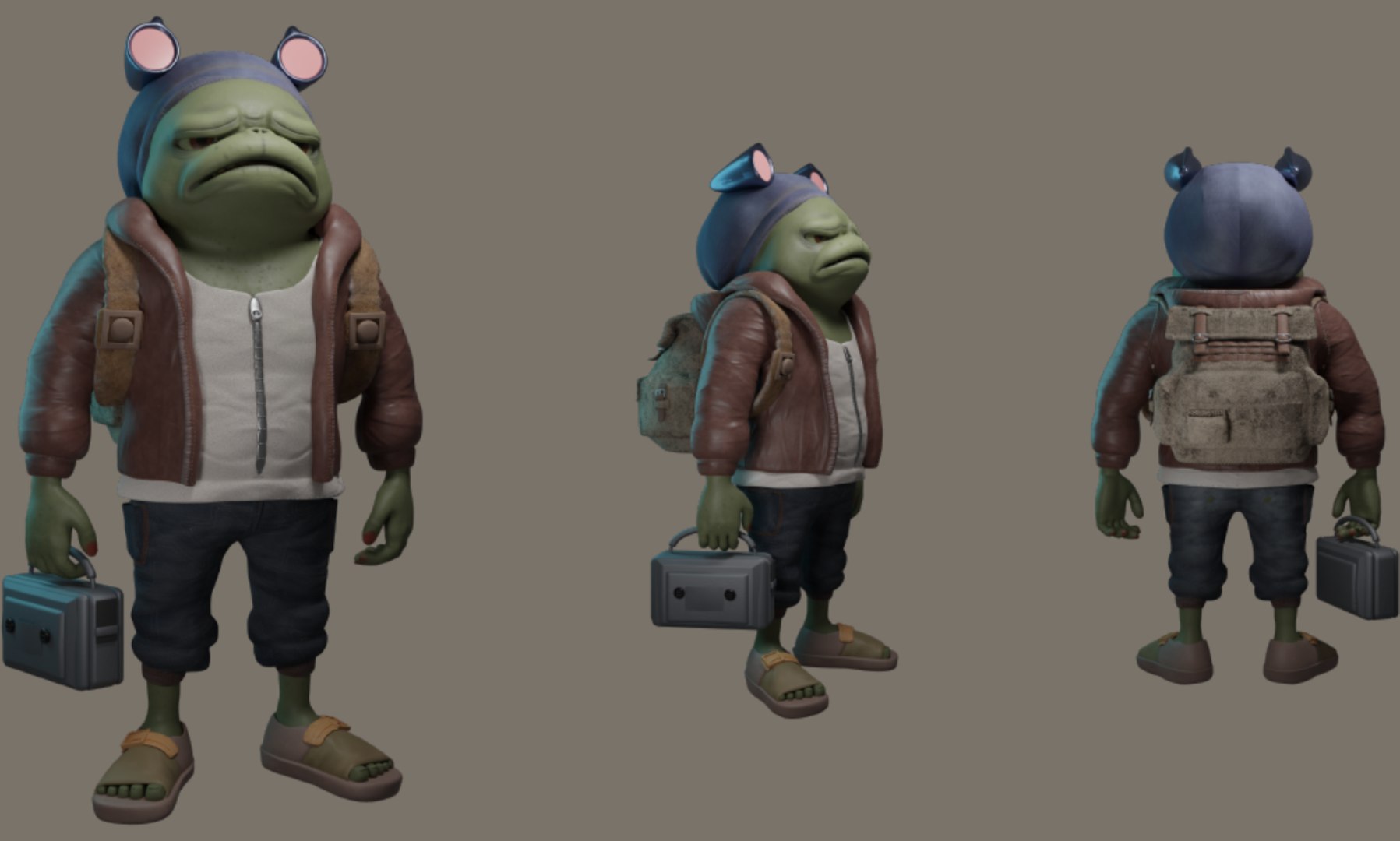 3D BullFrog Character Model - TurboSquid 2100110