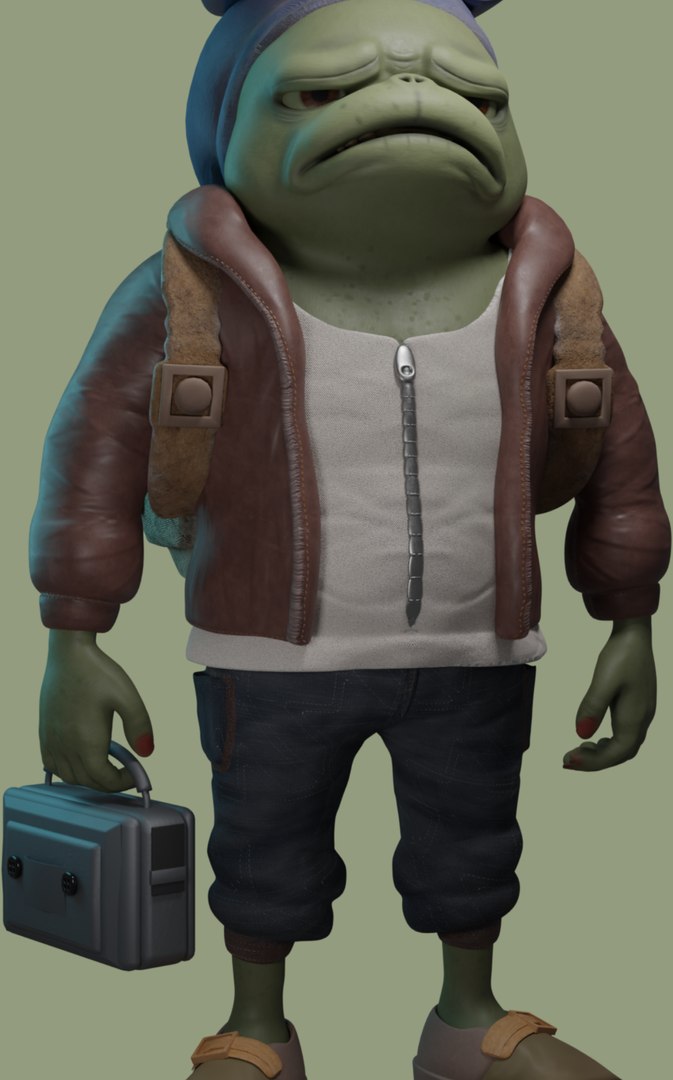 3D BullFrog Character Model - TurboSquid 2100110