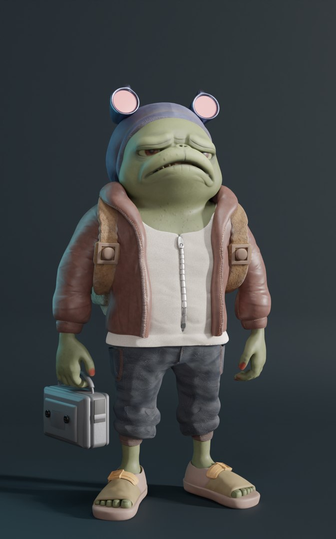 3D BullFrog Character Model - TurboSquid 2100110