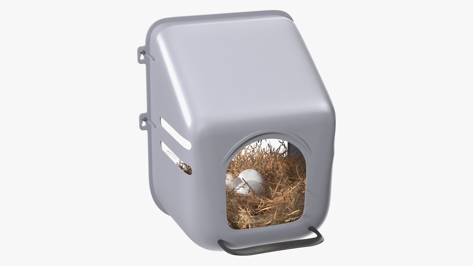 3D Wall Mount Nesting Nest Box with Chicken Eggs - TurboSquid 2113681