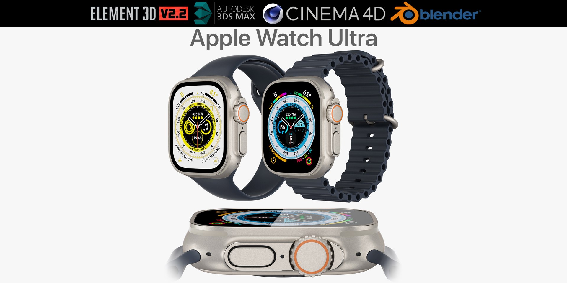 3D Apple Watch Ultra - TurboSquid 2002312