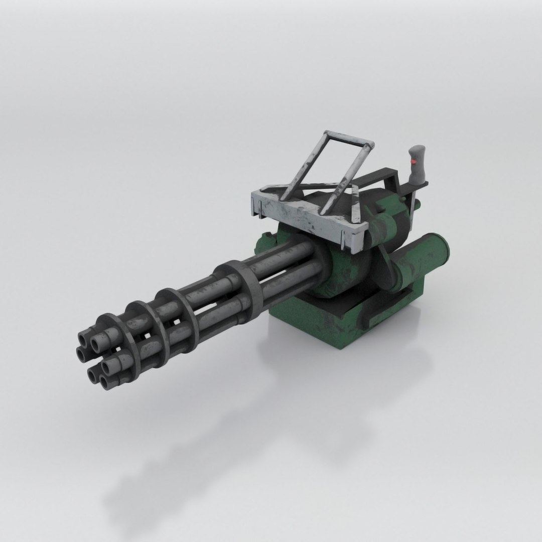 Realistic Minigun 3D Model - TurboSquid 1590798