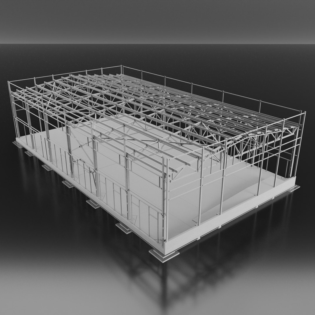 Industrial Metal Building 3D Model - TurboSquid 2245987