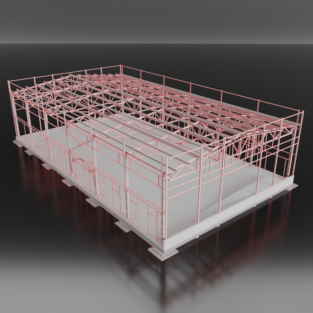 Industrial Metal Building 3D Model - TurboSquid 2245987