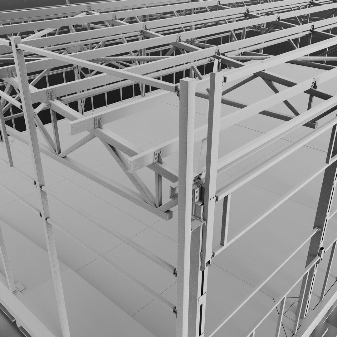 Industrial Metal Building 3D Model - TurboSquid 2245987