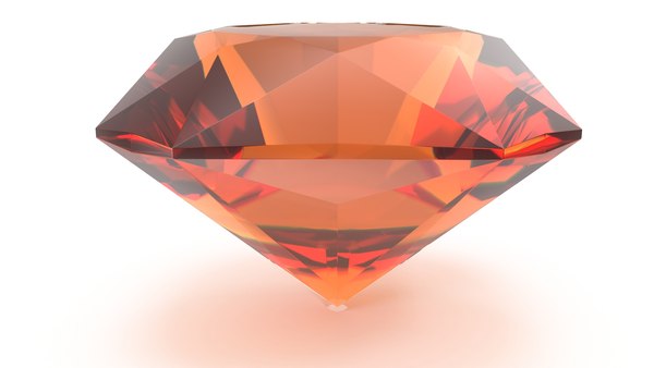 3D Asscher Cut Imperial Topaz - TurboSquid 1852469