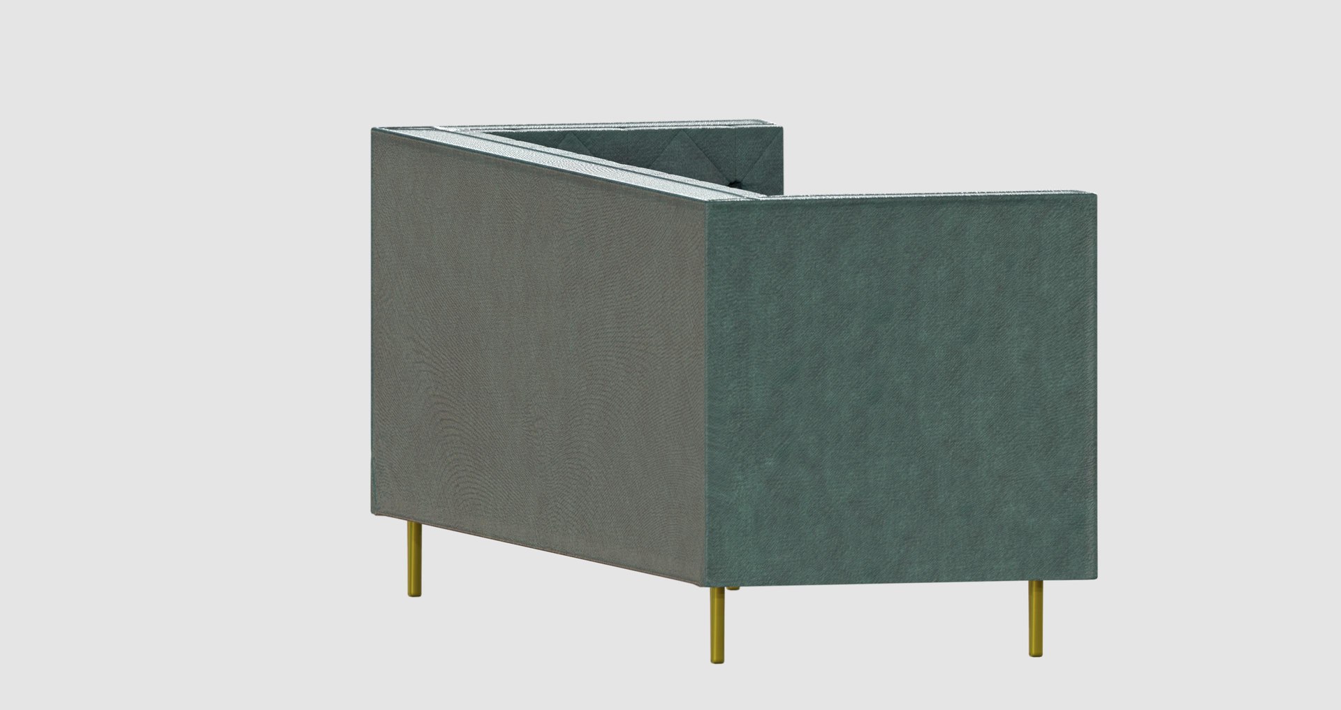 Green corner capitone sofa 3D - TurboSquid 1990576