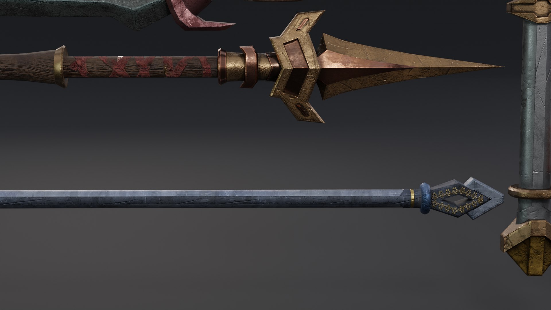 Semi Stylized Fantasy Weapon Pack 2 3D Model - TurboSquid 2161653