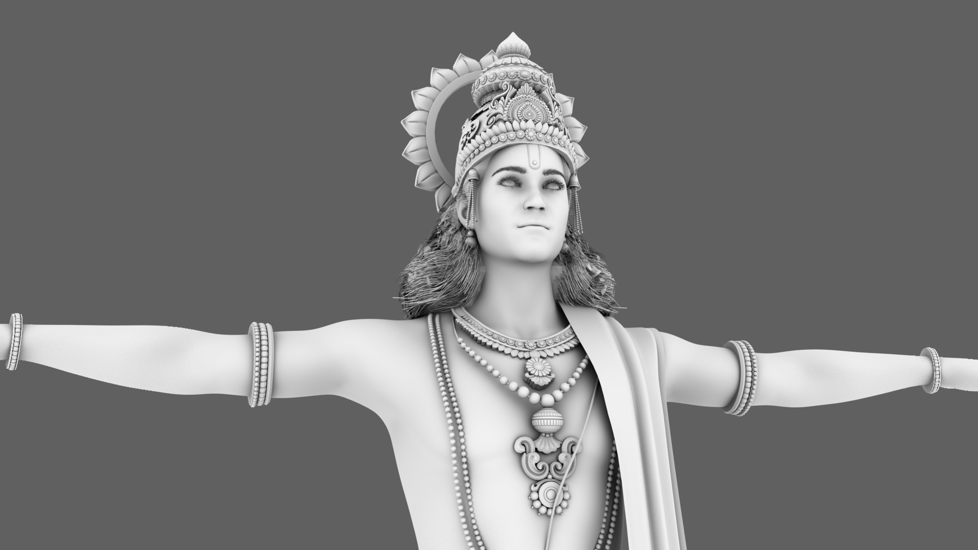 3D Lord Krishna T Pose - TurboSquid 2084047