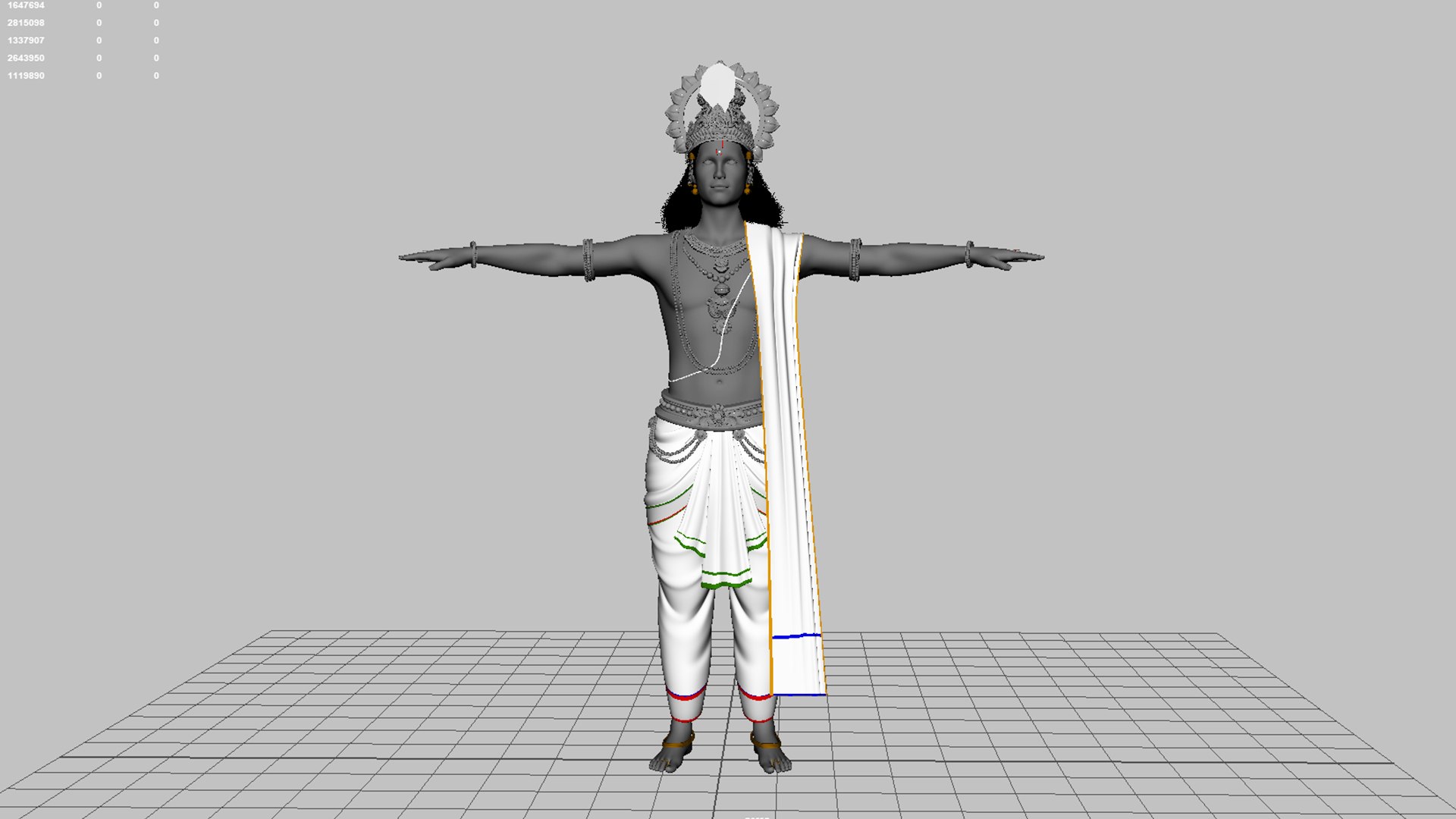 3D Lord Krishna T Pose - TurboSquid 2084047