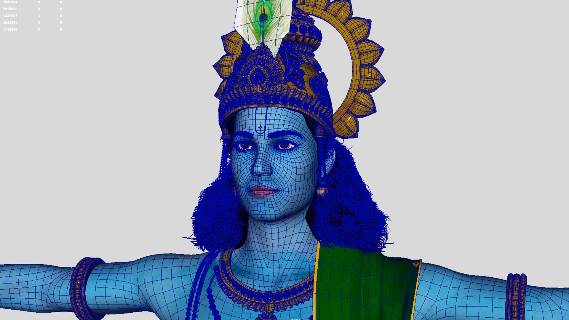 3D Lord Krishna T Pose - TurboSquid 2084047