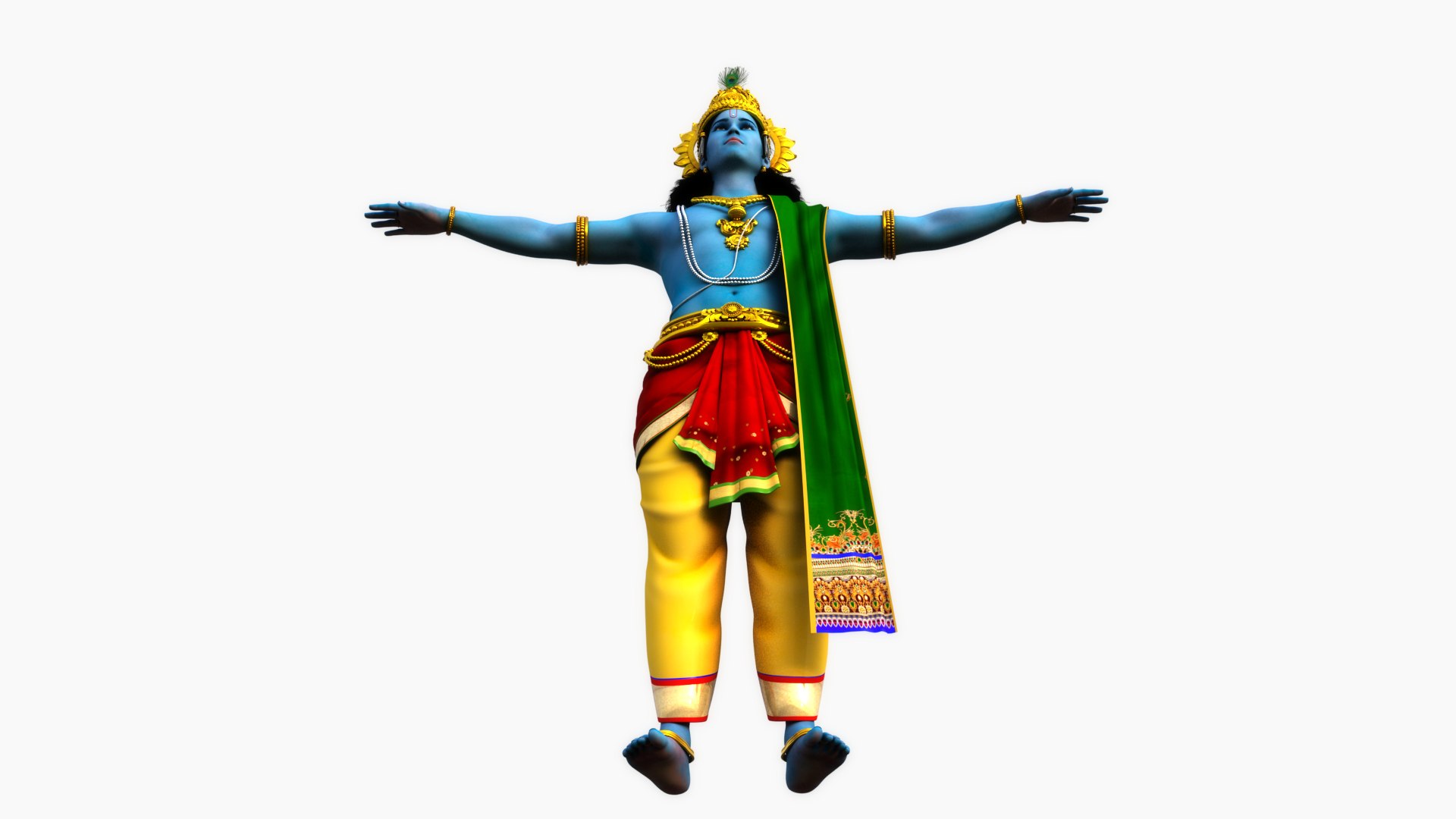3D Lord Krishna T Pose - TurboSquid 2084047
