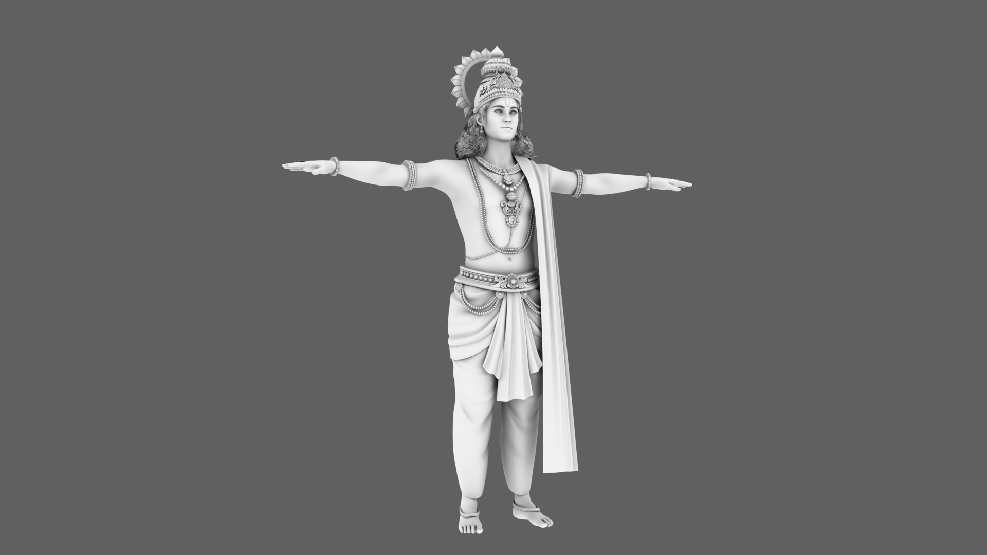 3D Lord Krishna T Pose - TurboSquid 2084047