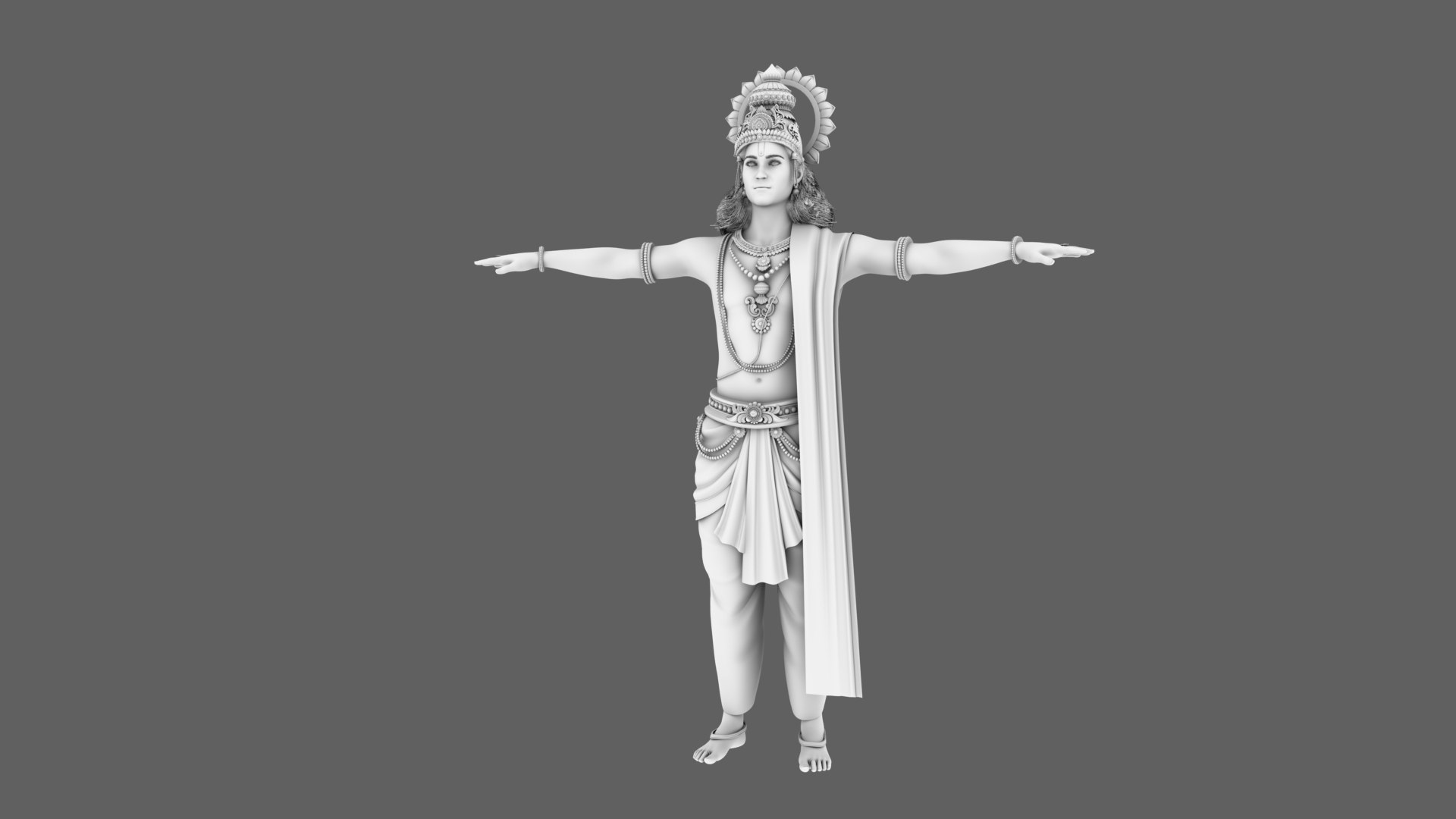 3D Lord Krishna T Pose - TurboSquid 2084047