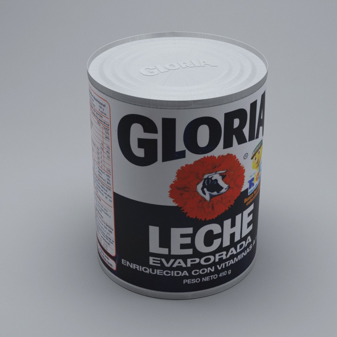 3d Gloria Milk Tin Lata