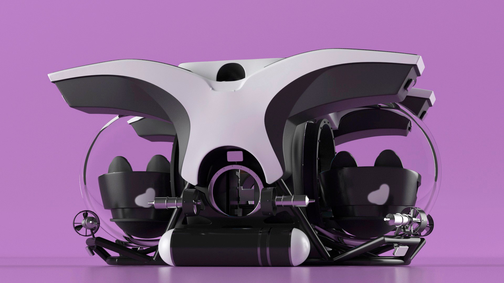 3D Tourist Deep Sea Submarine Model - TurboSquid 2256153