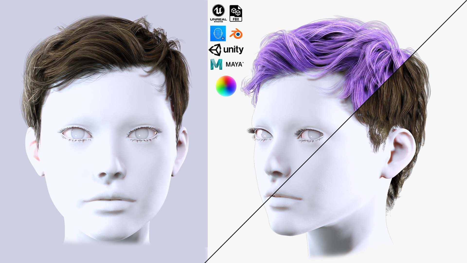 Female Cropped Hair Low-poly 3D - TurboSquid 2139403