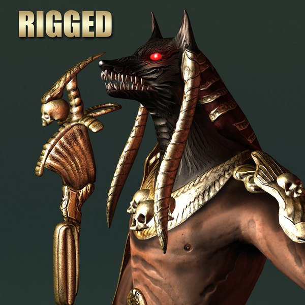 rigged anubis monster 3d model