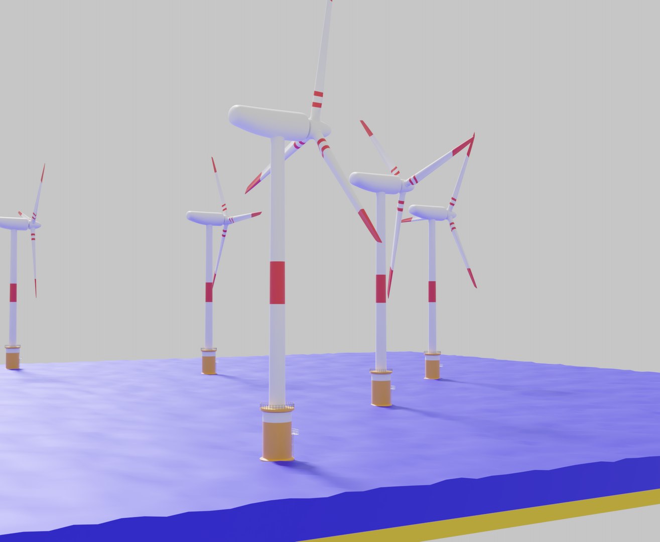 3D Offshore Wind Turbine Model - TurboSquid 1654914