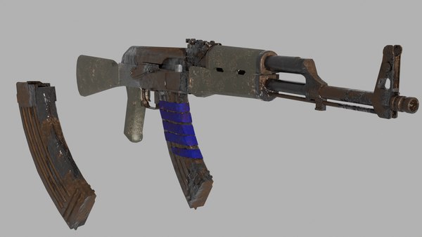 свободно 3D модель Rusty Gun AK-47 - TurboSquid 2046708