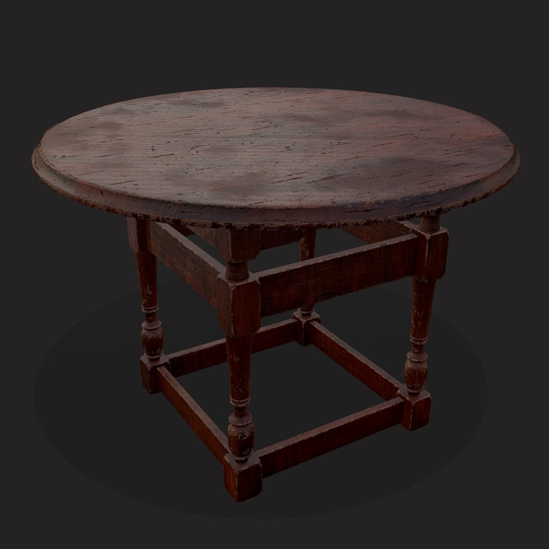 Rustic Elegant Medieval Round Table 3D - TurboSquid 1908855