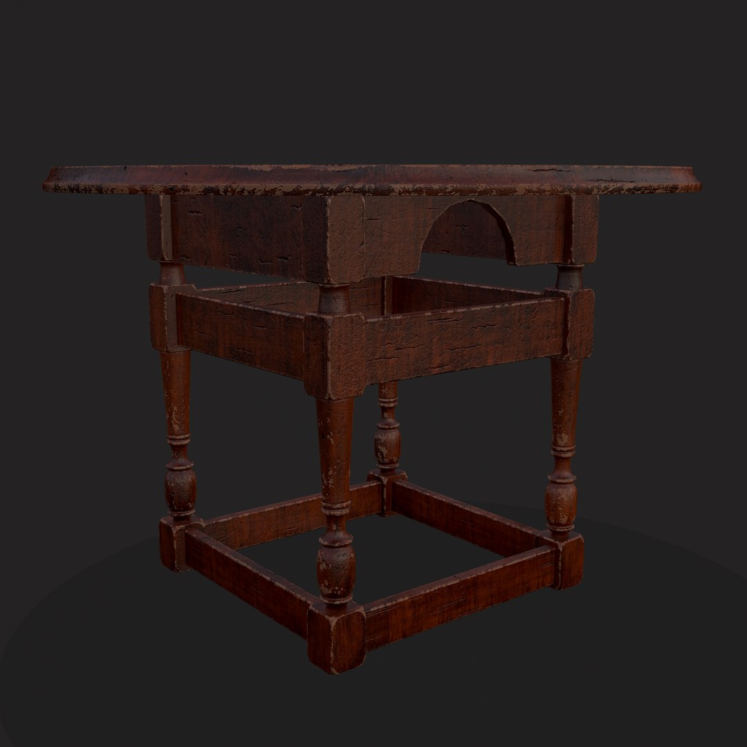 Rustic Elegant Medieval Round Table 3D - TurboSquid 1908855