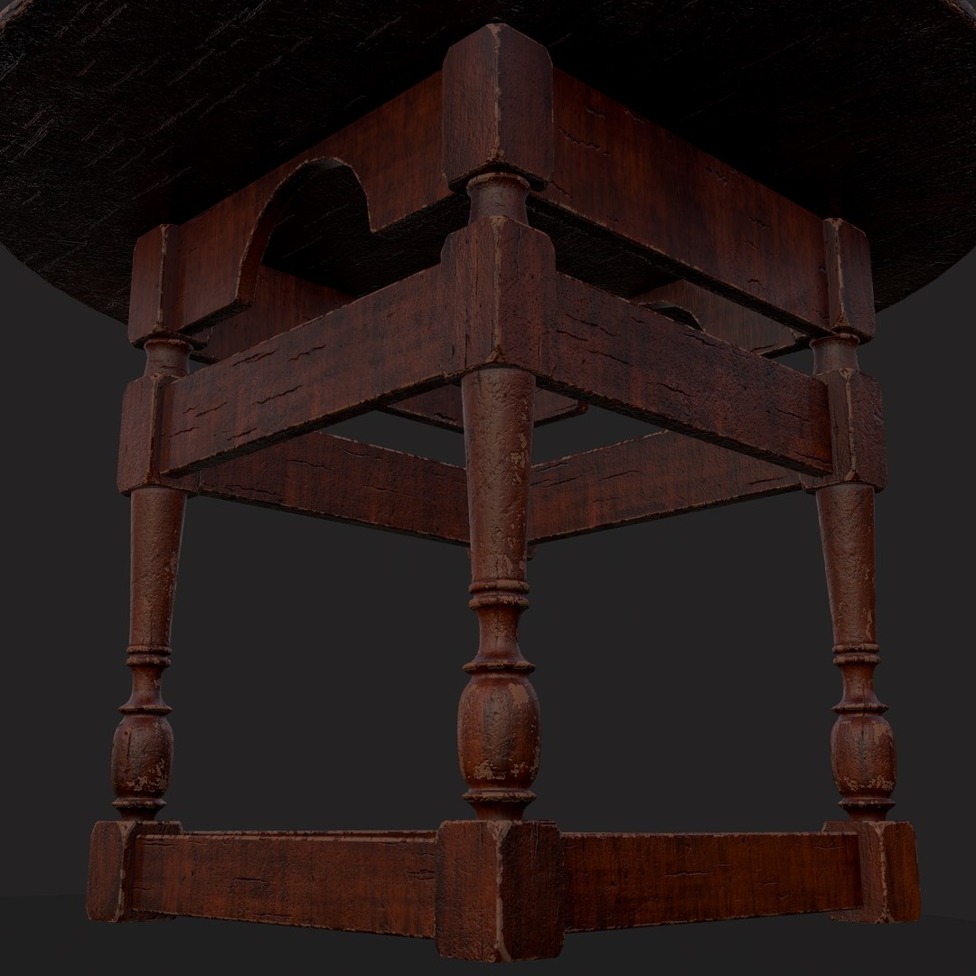 Rustic Elegant Medieval Round Table 3D - TurboSquid 1908855