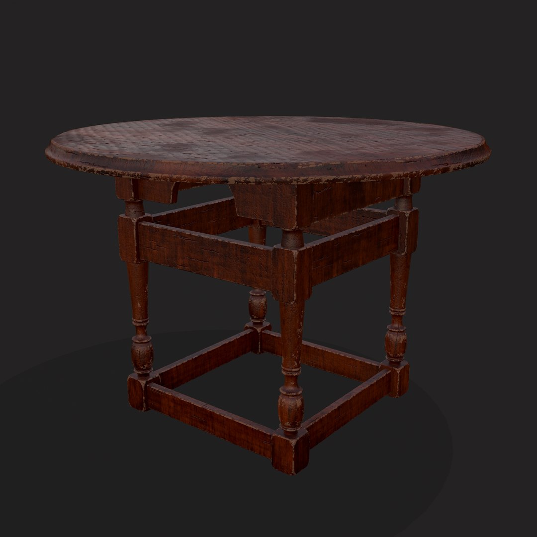 Rustic Elegant Medieval Round Table 3D - TurboSquid 1908855