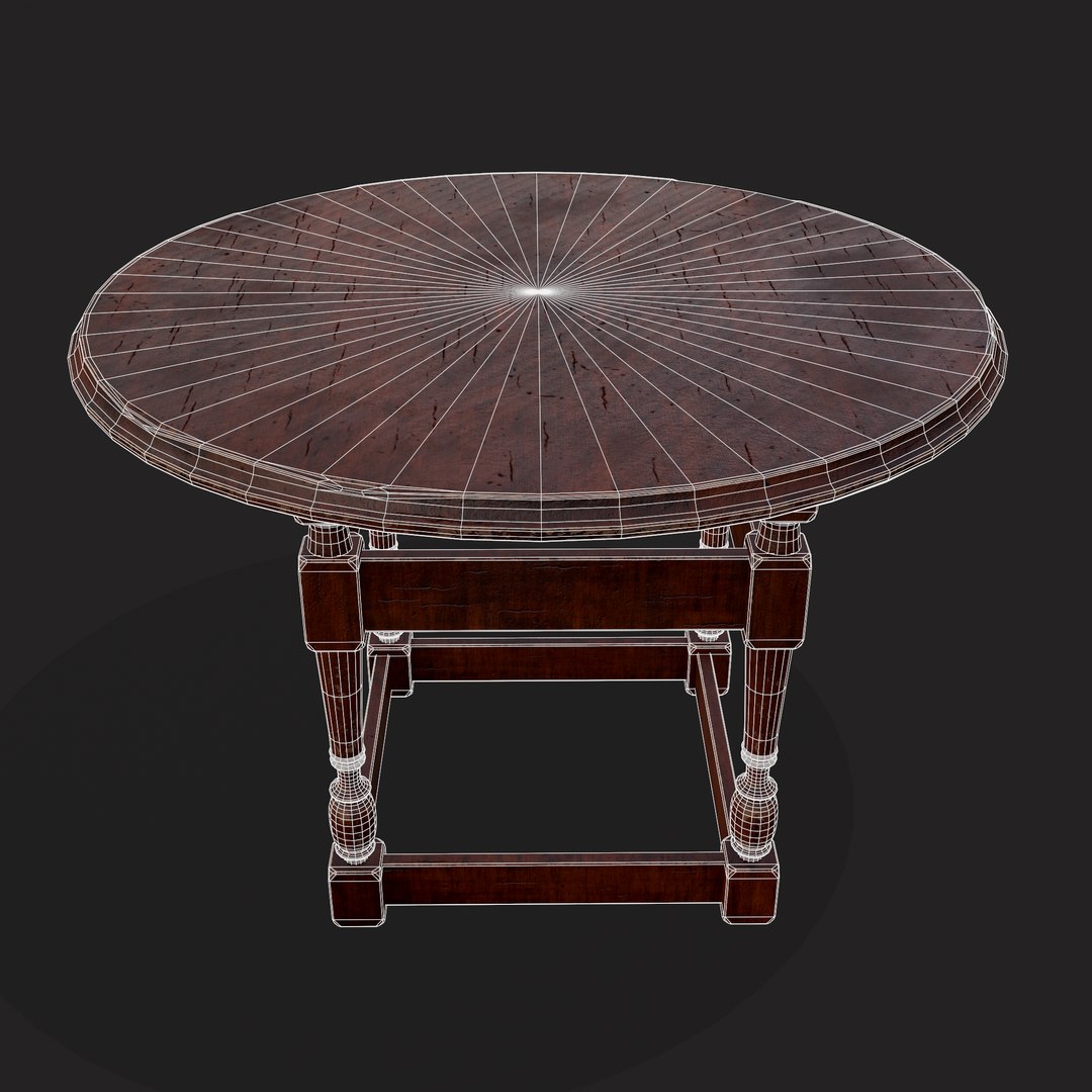 Rustic Elegant Medieval Round Table 3D - TurboSquid 1908855