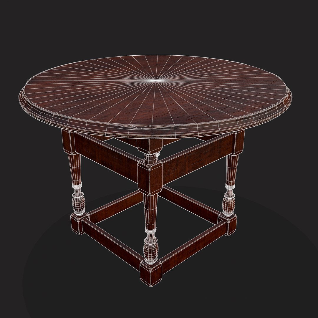 Rustic Elegant Medieval Round Table 3D - TurboSquid 1908855