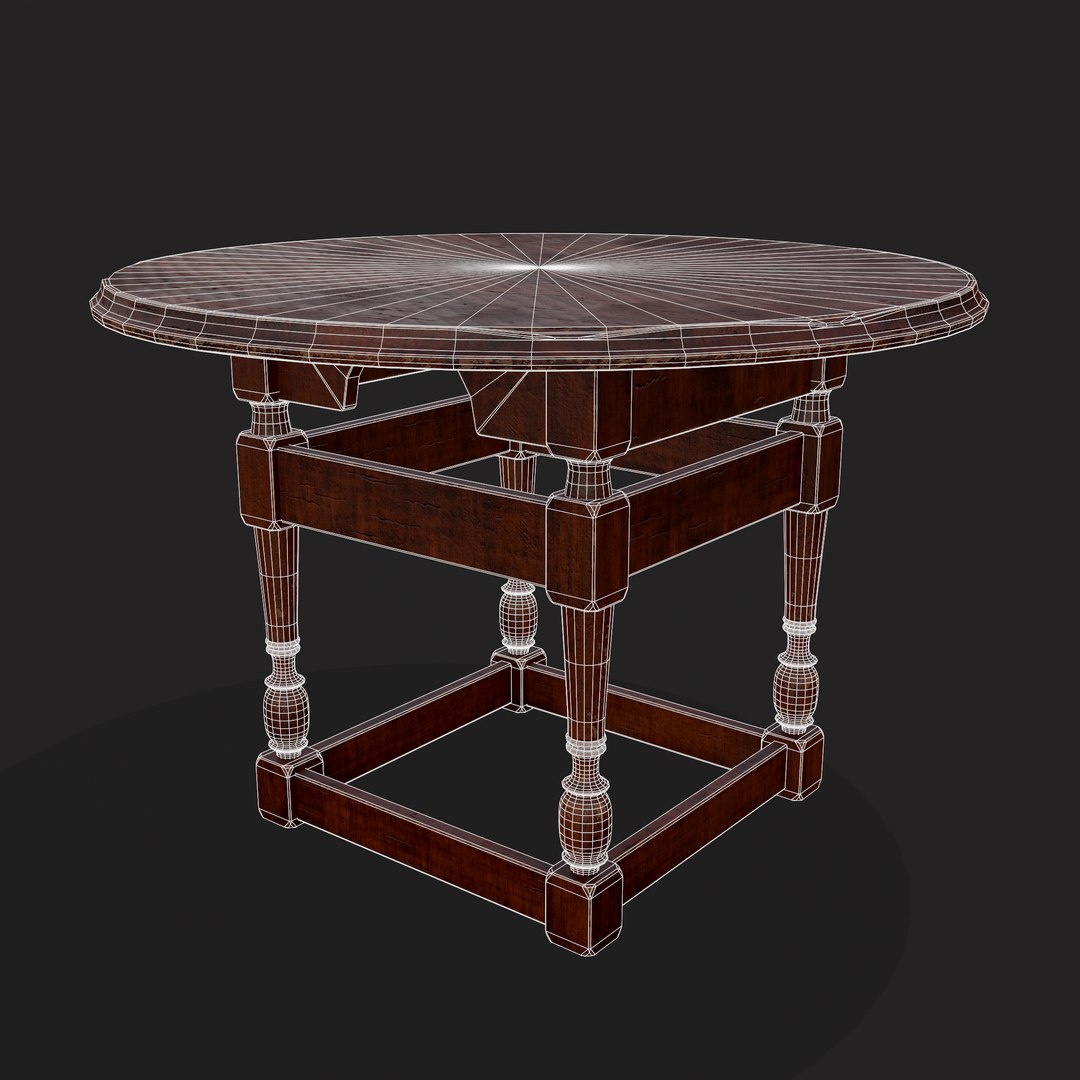 Rustic Elegant Medieval Round Table 3D - TurboSquid 1908855